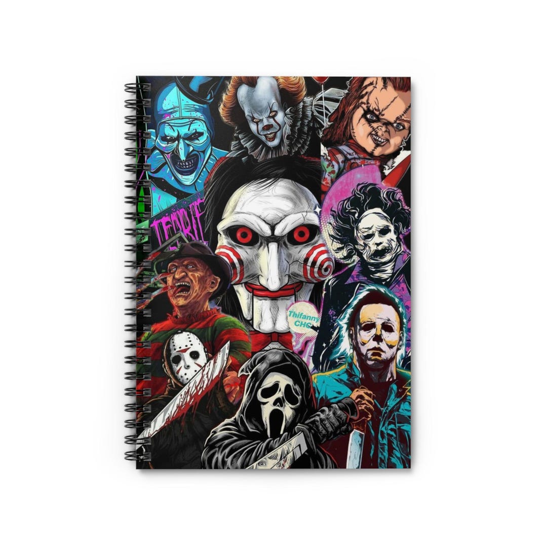 Horror Movie Spiral Notebook: Vintage Slasher Film Fan Journal - Etsy