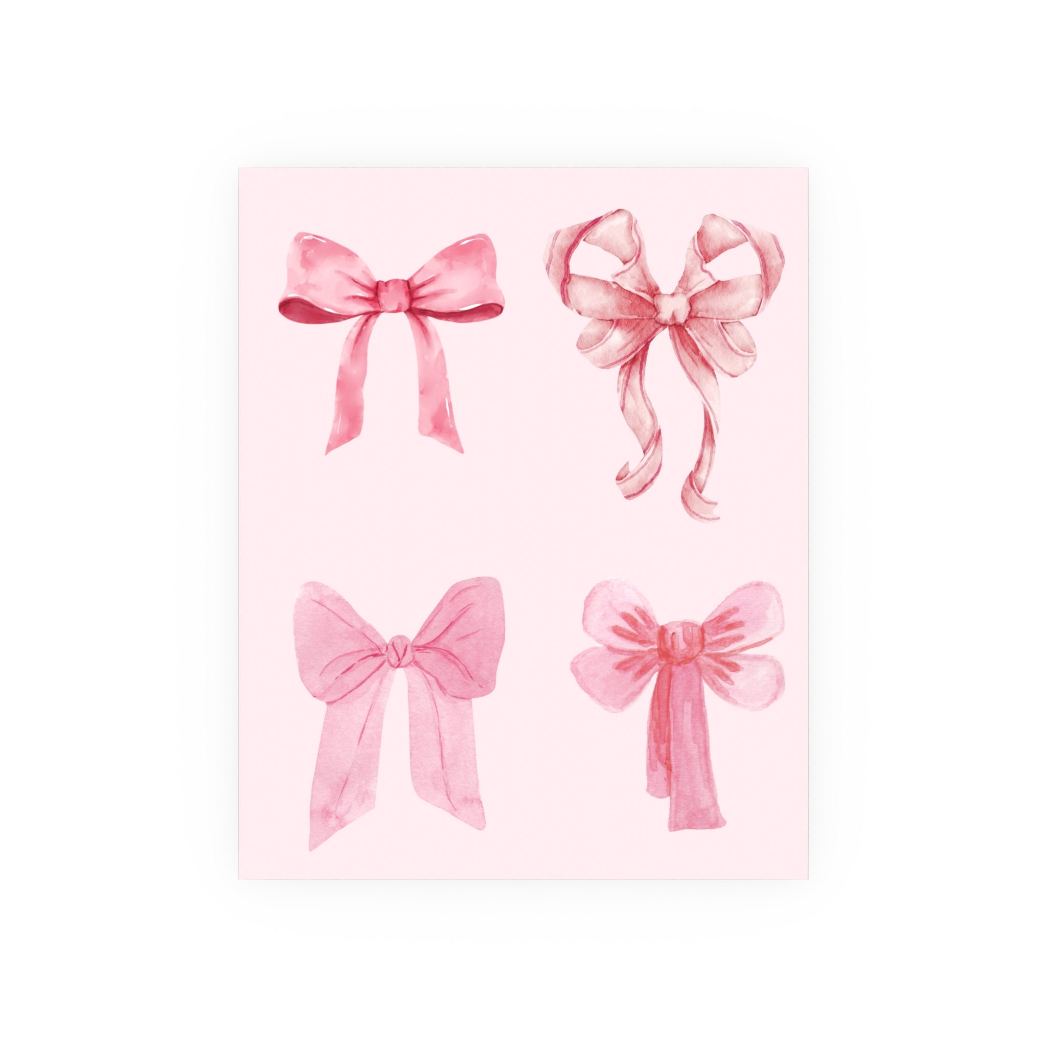 Coquette Inspired Pink Bows Satin and Matte Posters Cute Posters Room ...