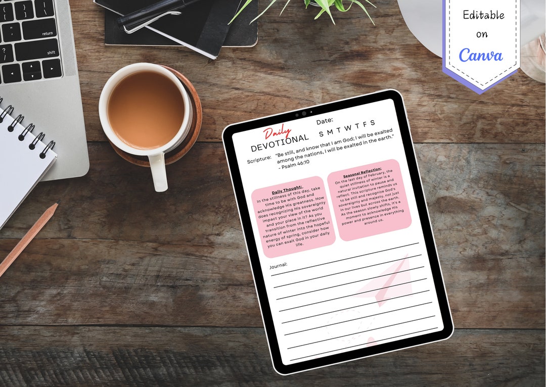 Printable and Editable Christian Daily Devotionals, Sermon Reflections ...