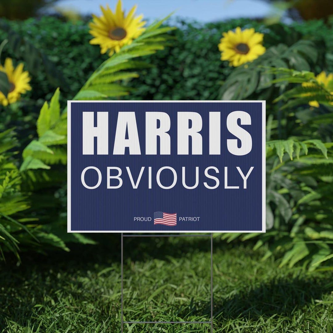Harris Obviously Yard Sign, Kamala Harris Lawn Sign, Harris for ...