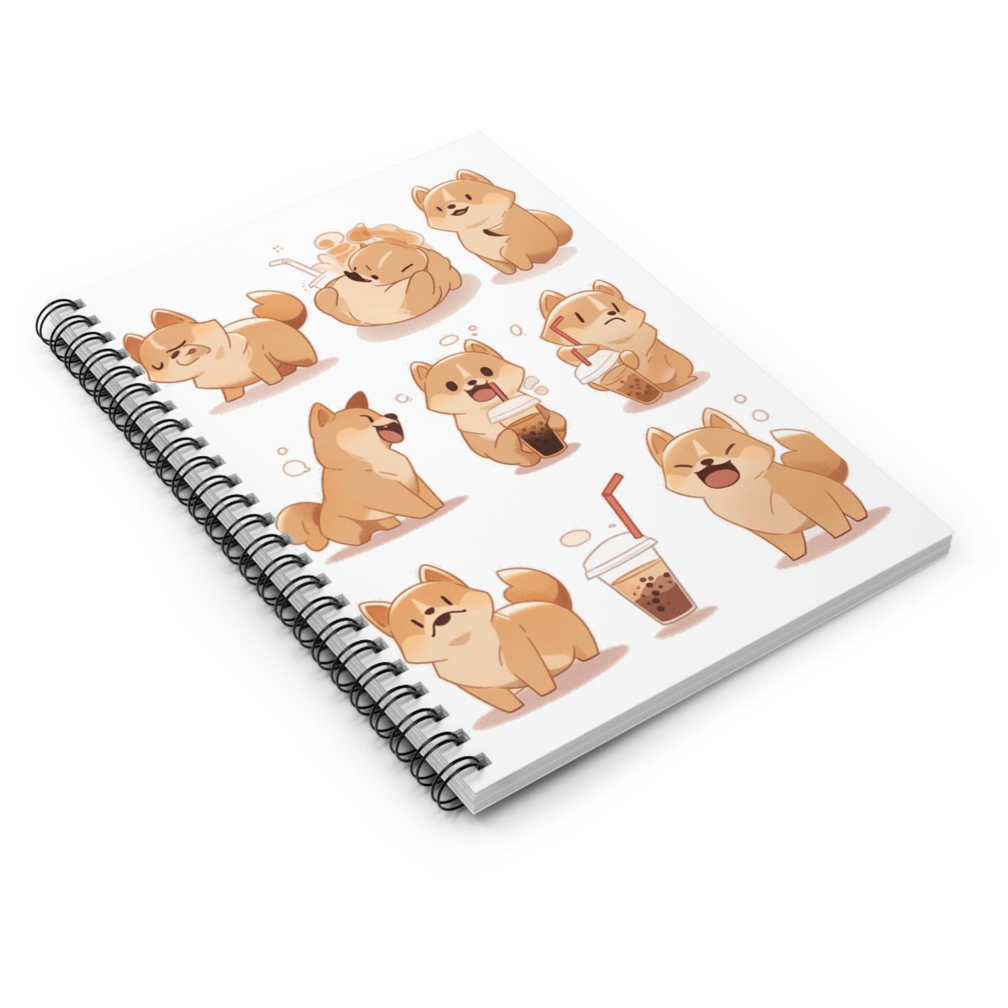 Cartoon Shiba Inu Spiral Notebook Ruled Line, Pet Lover, Gift, School ...