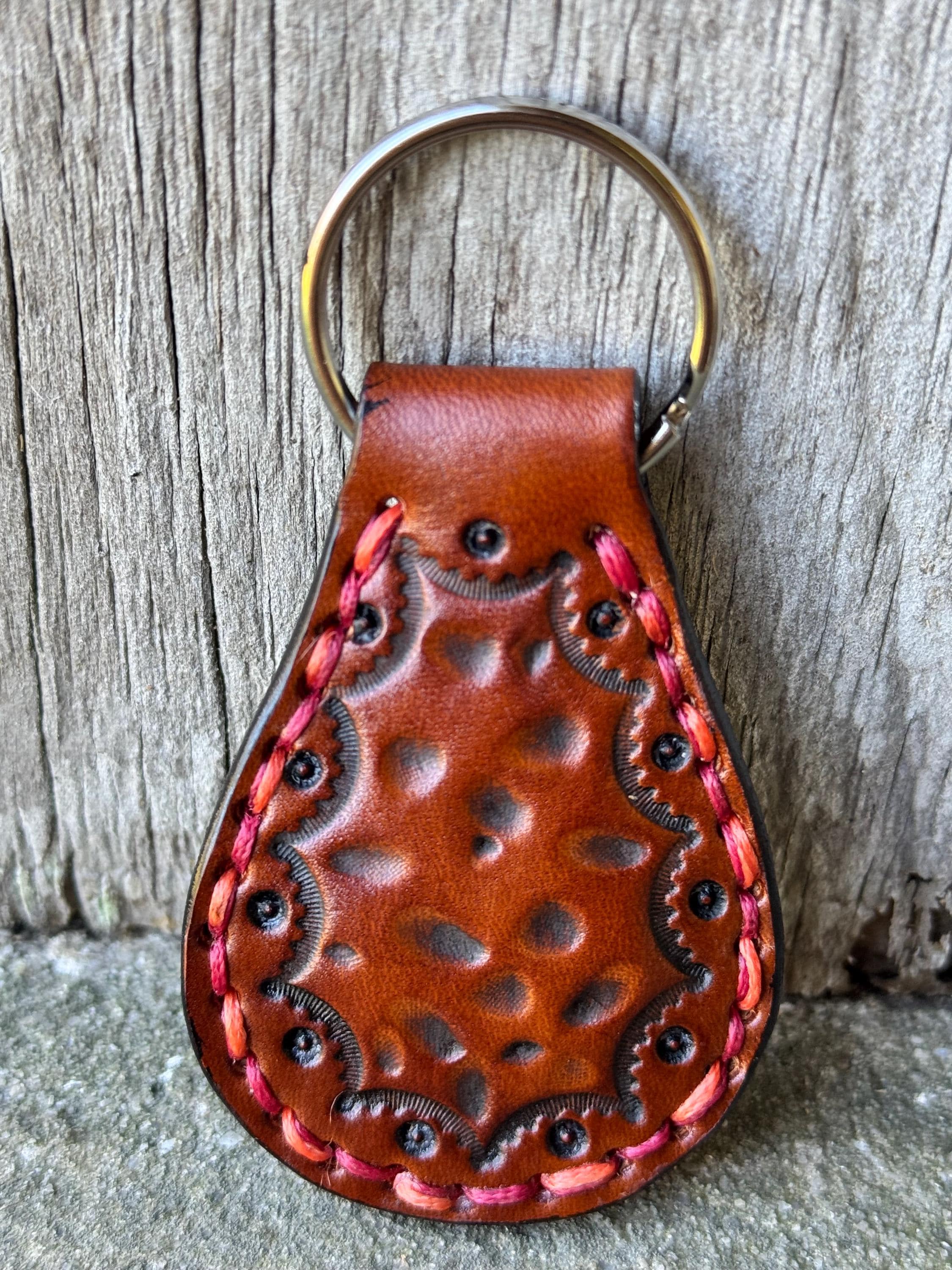 Virginia Tech Leather Keyring - Etsy