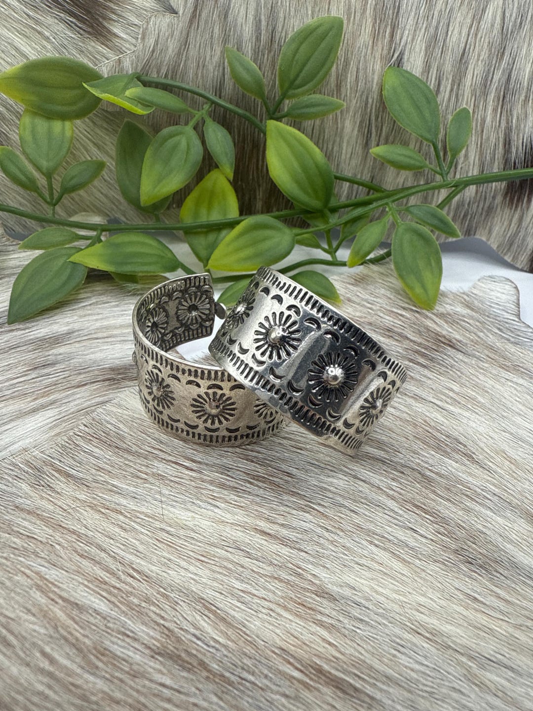 Western Stamped Hoop Earrings - Etsy
