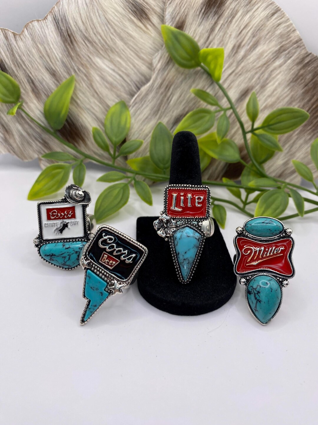 Western BEER Ring, Western Ring - Etsy