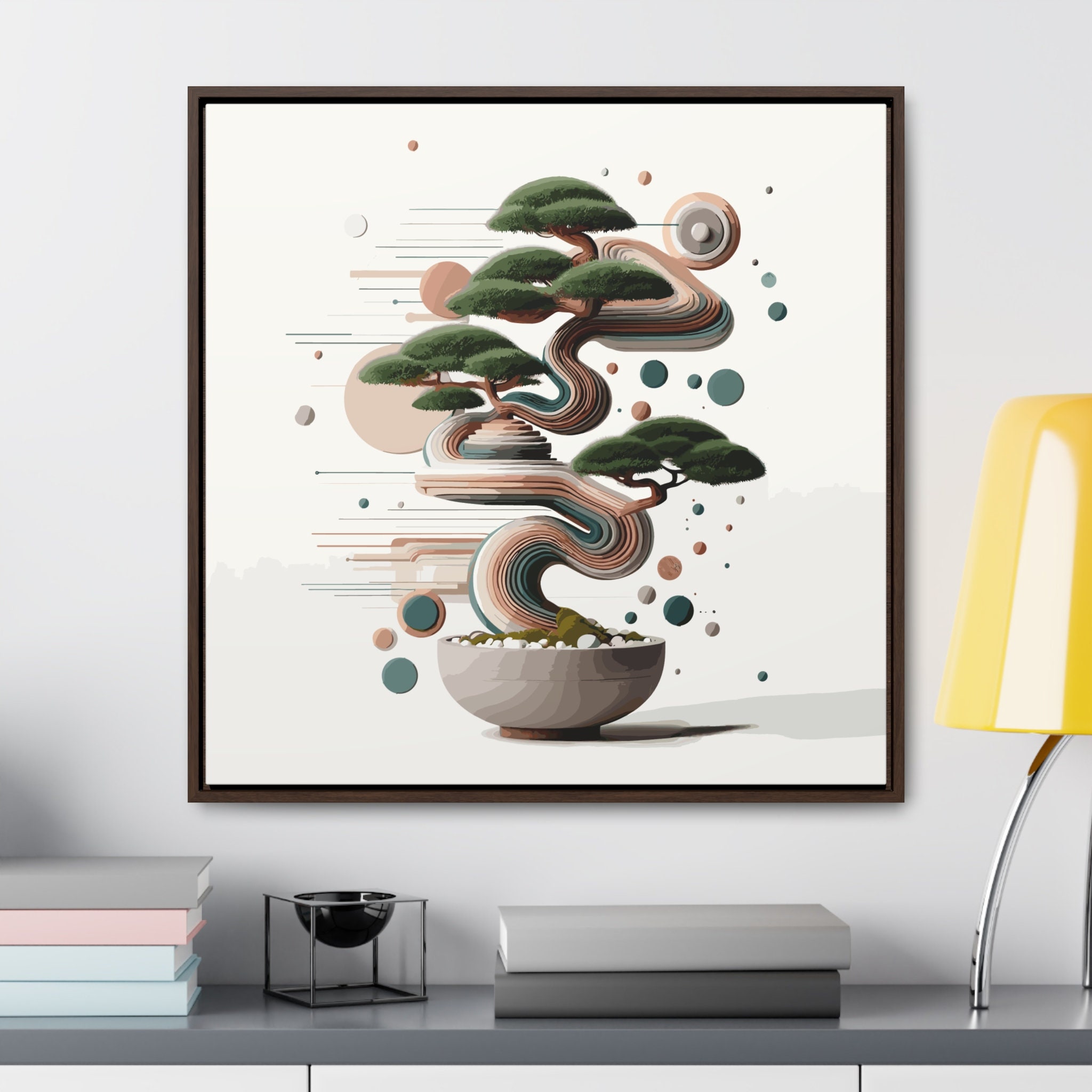 Modern Geo Bonsai Wall Art, Wall Poster, Plants Wall Art Prints ...