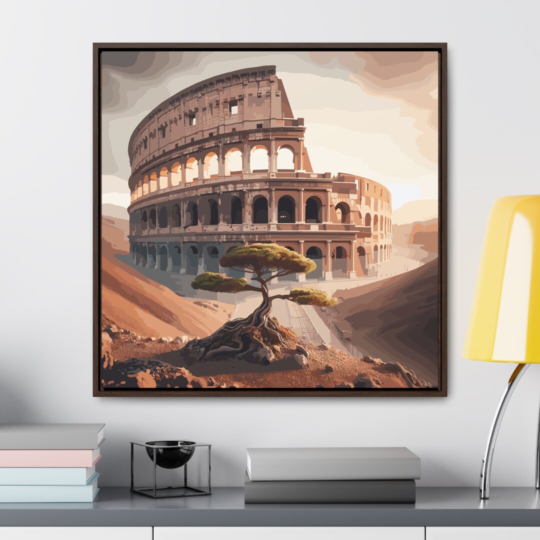 Rome Colosseum: Retro Travel Poster, Rome Colosseum Wall Prints ...