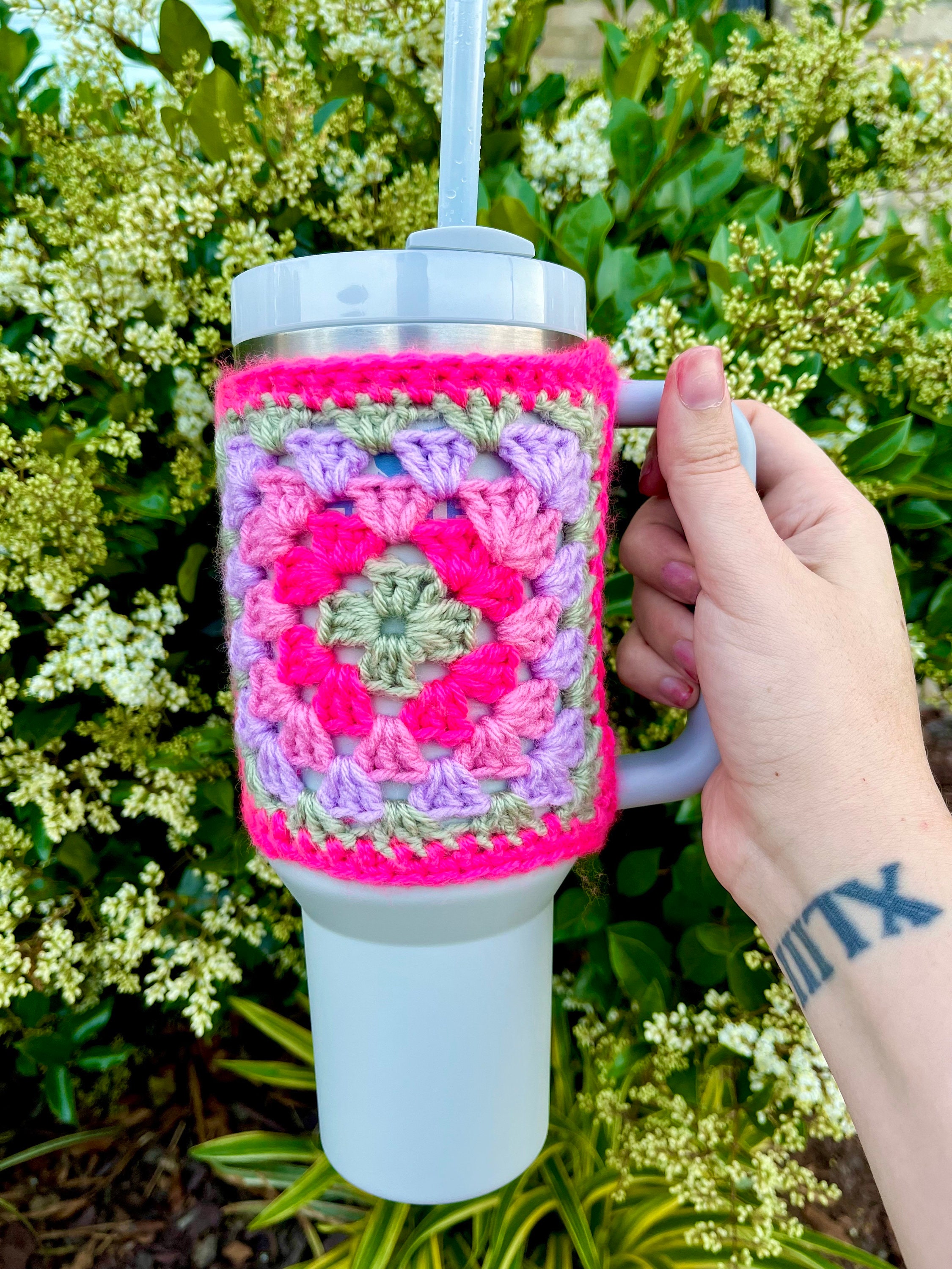 40oz Tumble Stanley Cup Crochet Granny Square Cover - Etsy