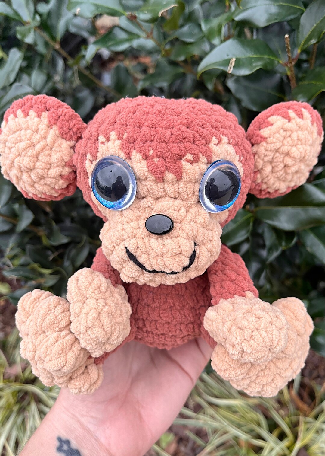 Crochet Baby Monkey Plushie - Etsy