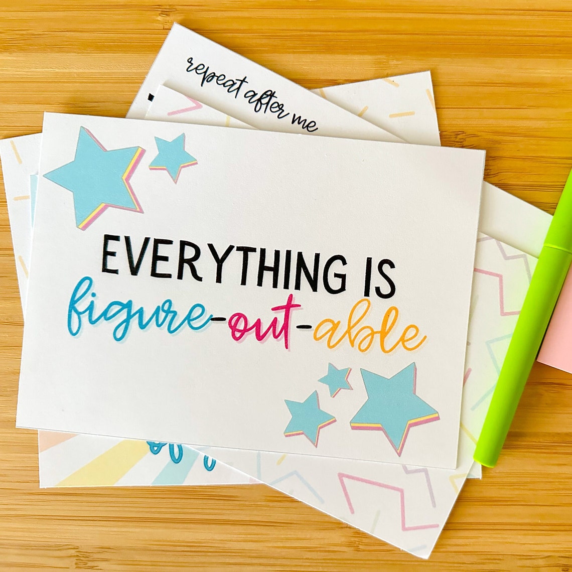Positive Affirmation Cards for Students | Student Affirmation Cards ...