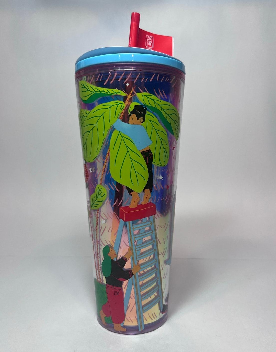 Starbucks Mon Yee Chau Venti Cold Cup Artists Edition 24oz Tumbler Cup ...