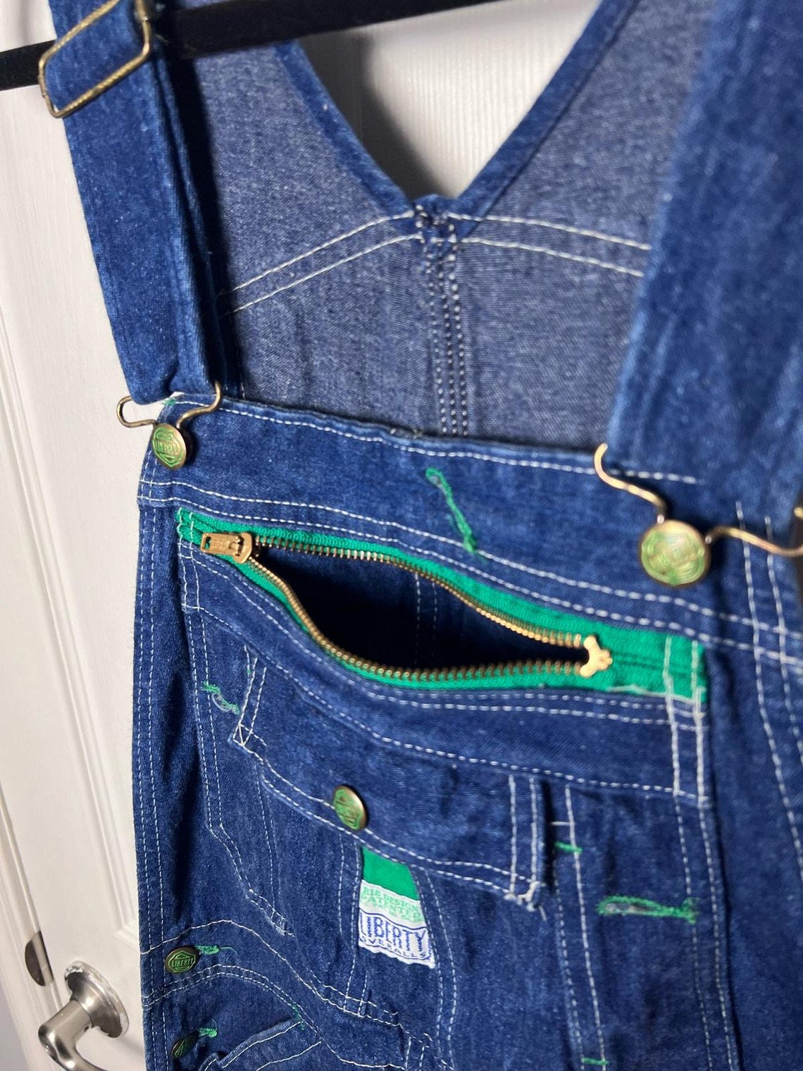 Vintage Liberty Bib Overalls Men's 32x30 Denim Carpenter Straight Leg ...