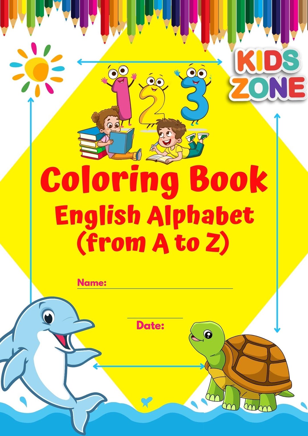 Coloring Books English Alphabet From A to Z (24pages) - Etsy