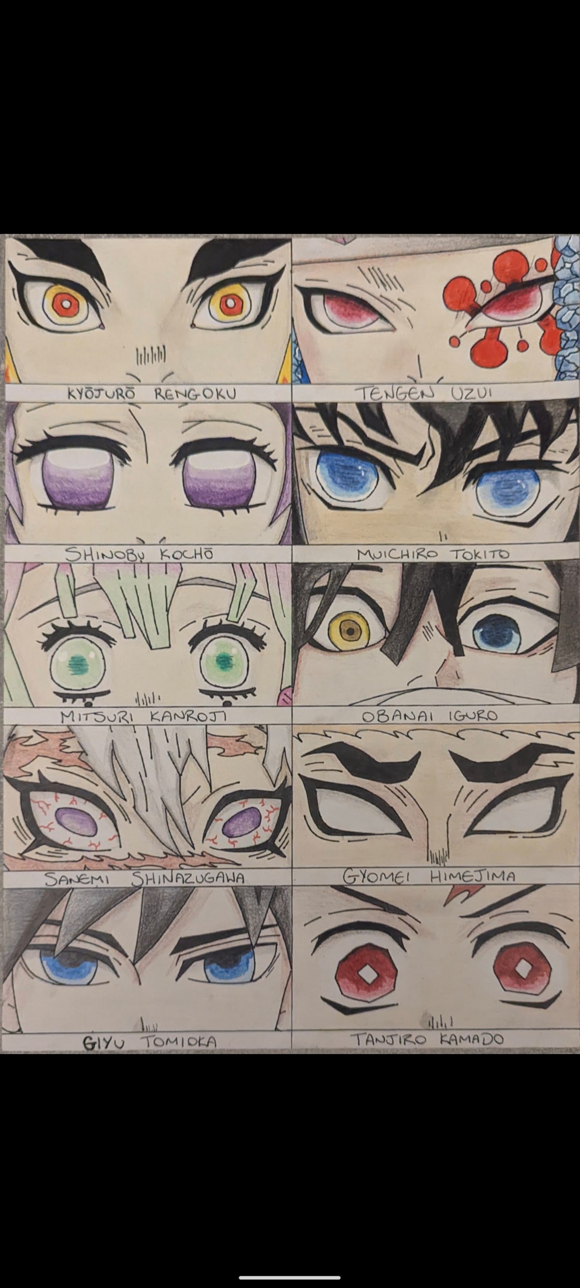 Demon Slayer Character Drawing - Etsy