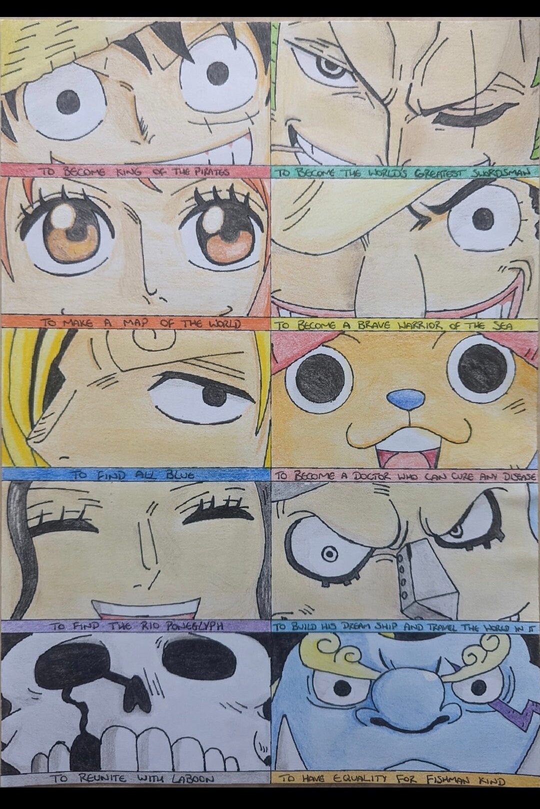One Piece Character Drawing - Etsy