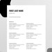 Modern Professional Minimalist Resume Template . Simple Design ...