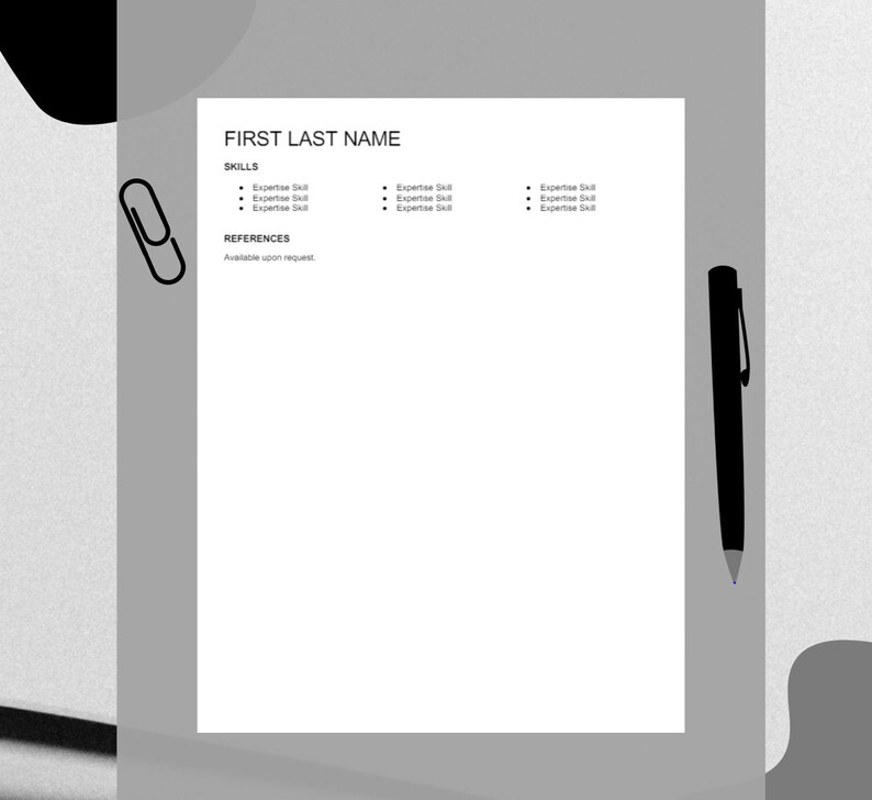 ATS Simple Resume Template Extras List. Minimalist Design Microsoft ...
