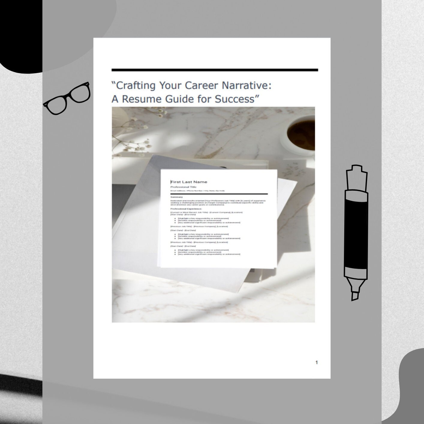 ATS Simple Resume Template Extras List. Minimalist Design Microsoft ...