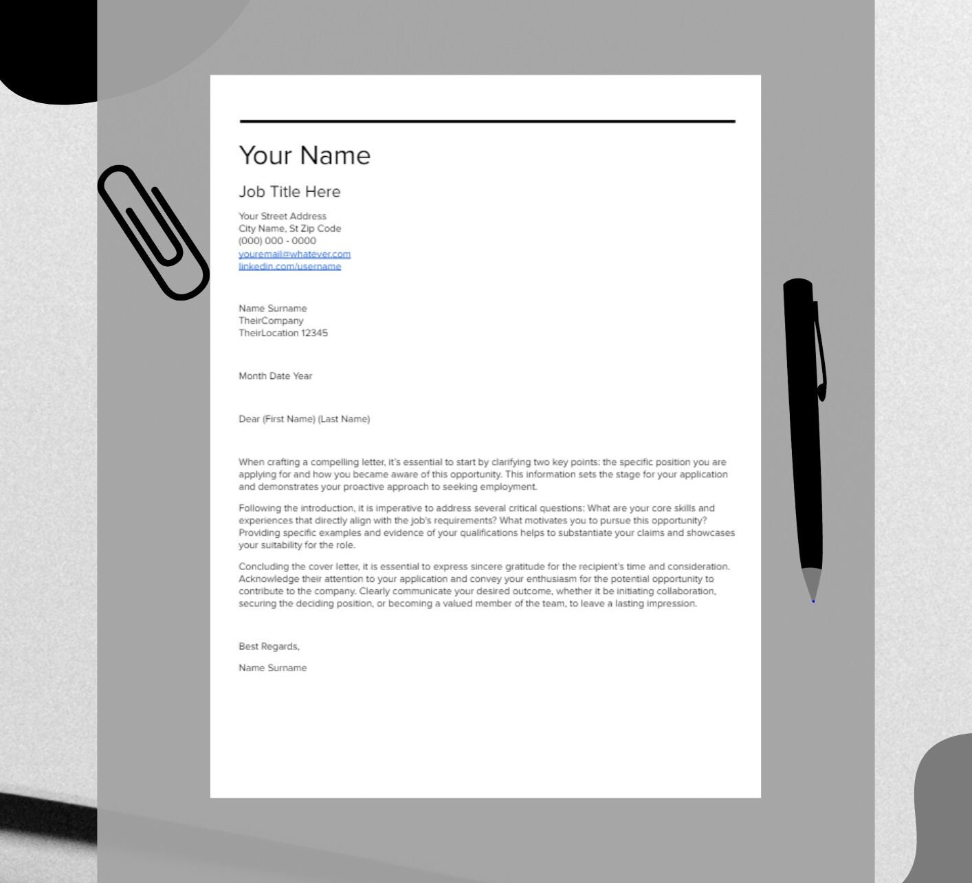 Easy Modern Professional Template Extras List. Minimalist Simple Design ...