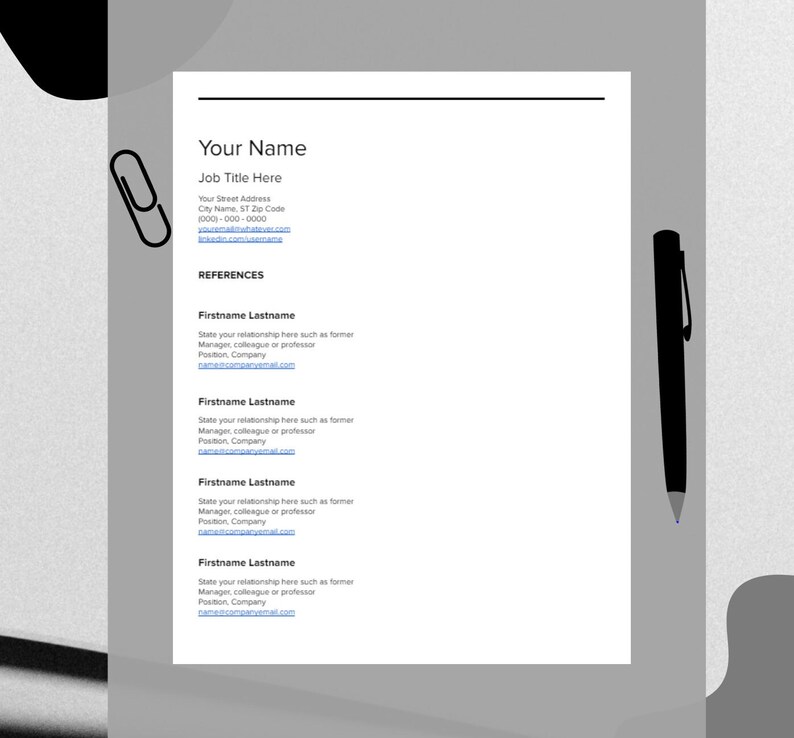 Easy Modern Professional Template Extras List. Minimalist Simple Design ...