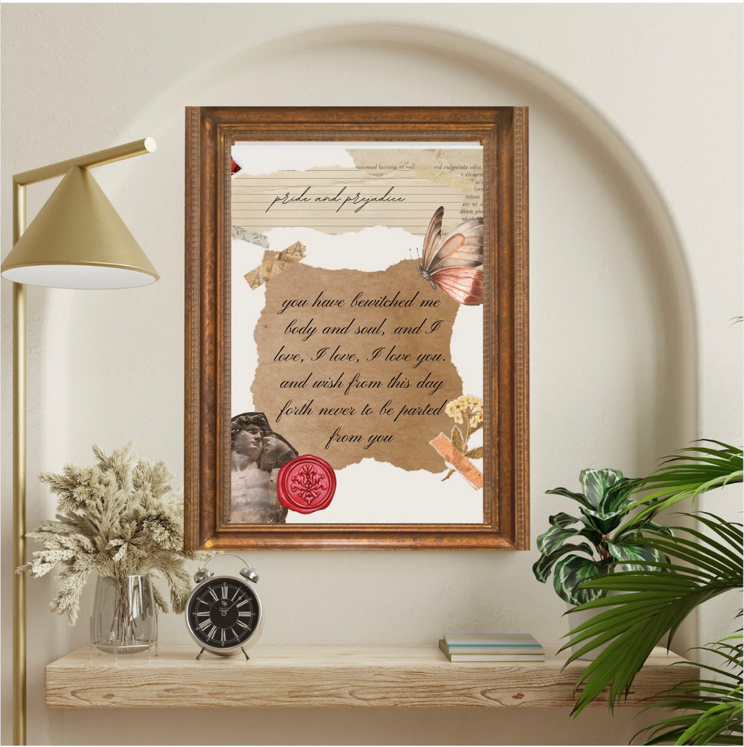 Pride and Prejudice Inspired Digital Wall Art/decor/scrapbooking Page ...