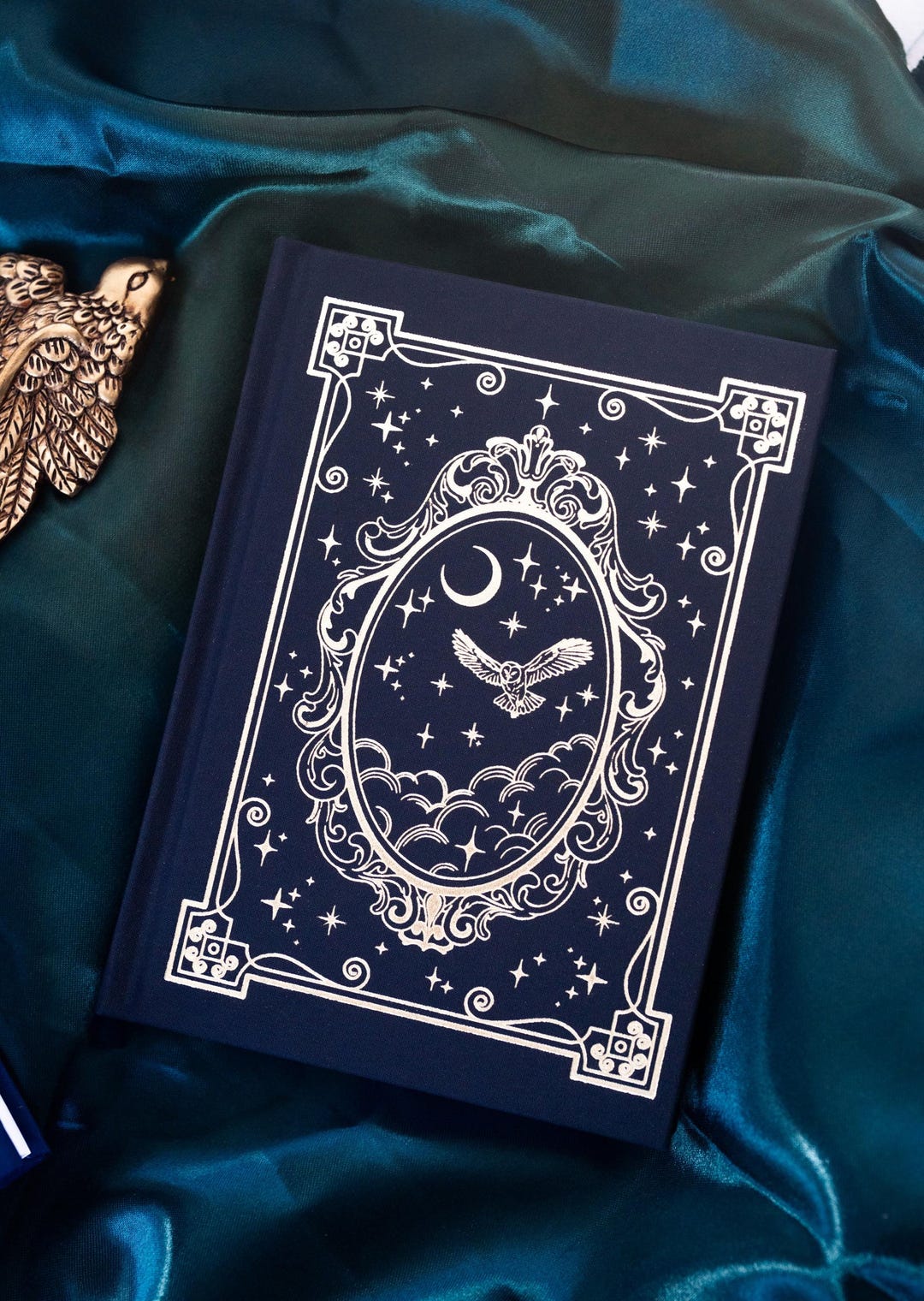 Moonlit Flight Linen Notebook- B6 Blank Notebook - Etsy