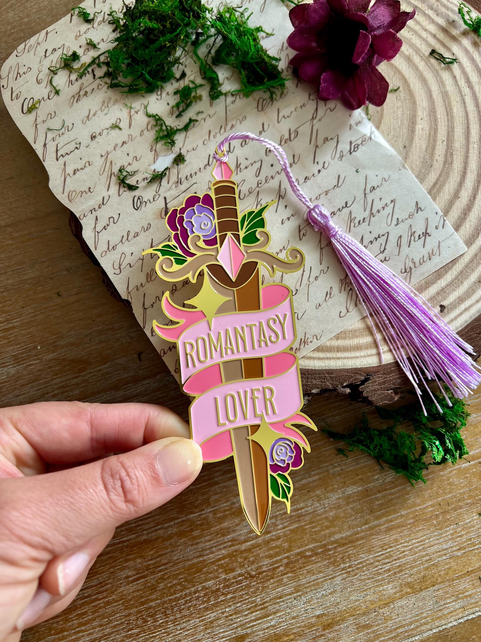 Romantasy Lover Sword Metal Bookmark - Etsy