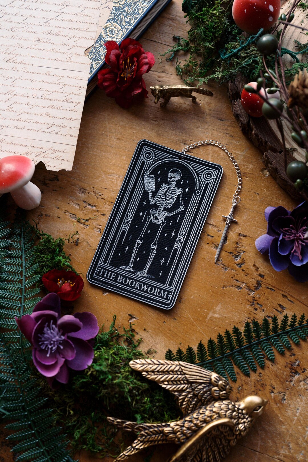 The Bookworm Tarot Card Bookmark - Etsy