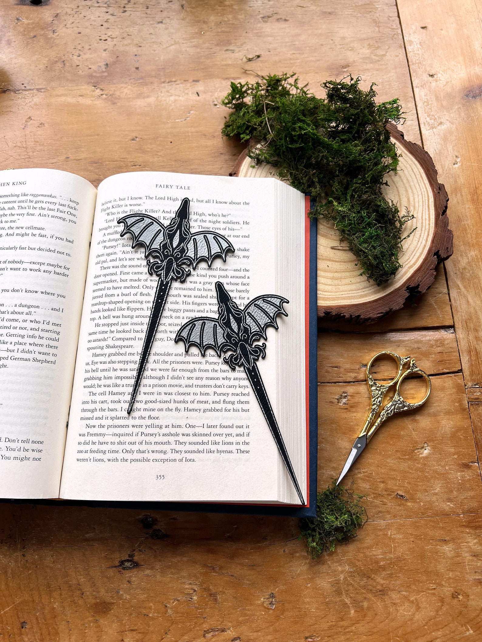 Ethereal Dragon Faux Leather Bookmark, Fantasy Bookmark, Elven-inspired ...