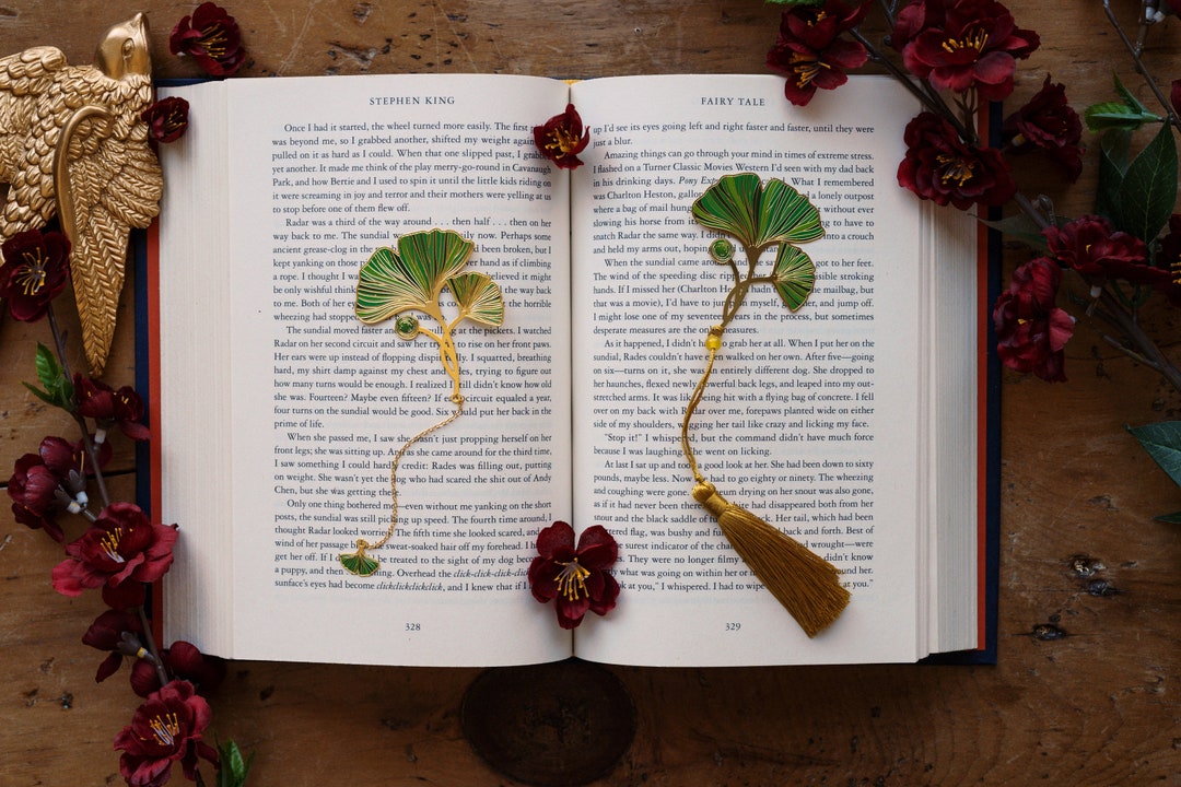 Ginkgo Leaf Metal Bookmark - Etsy