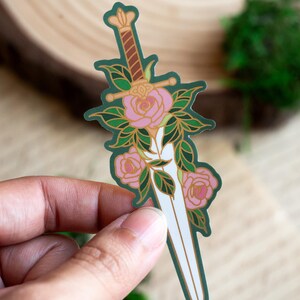 Rose Sword Vinyl Sticker - Etsy