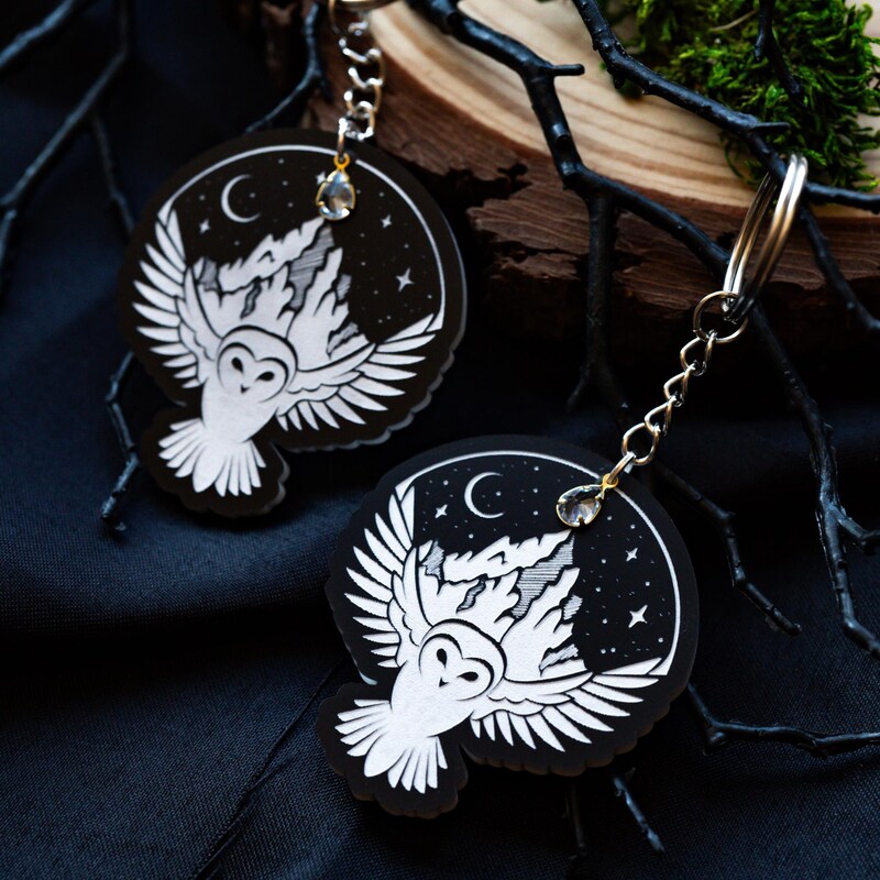 Owl Keychain - Etsy