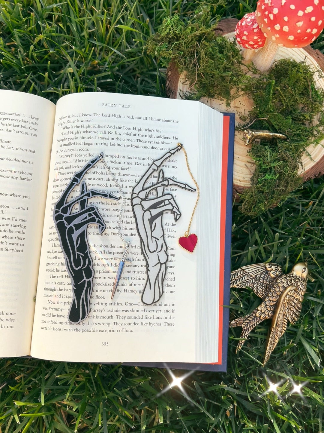 Deathly Reader Faux Leather Bookmark, Fantasy Bookmark, Elven-inspired ...