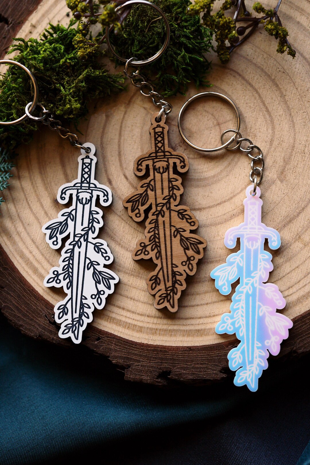 Ivy Sword Keychain - Etsy