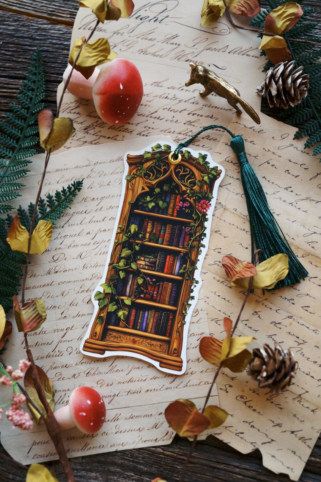 The Enchanted Bookcase Bookmark - Etsy