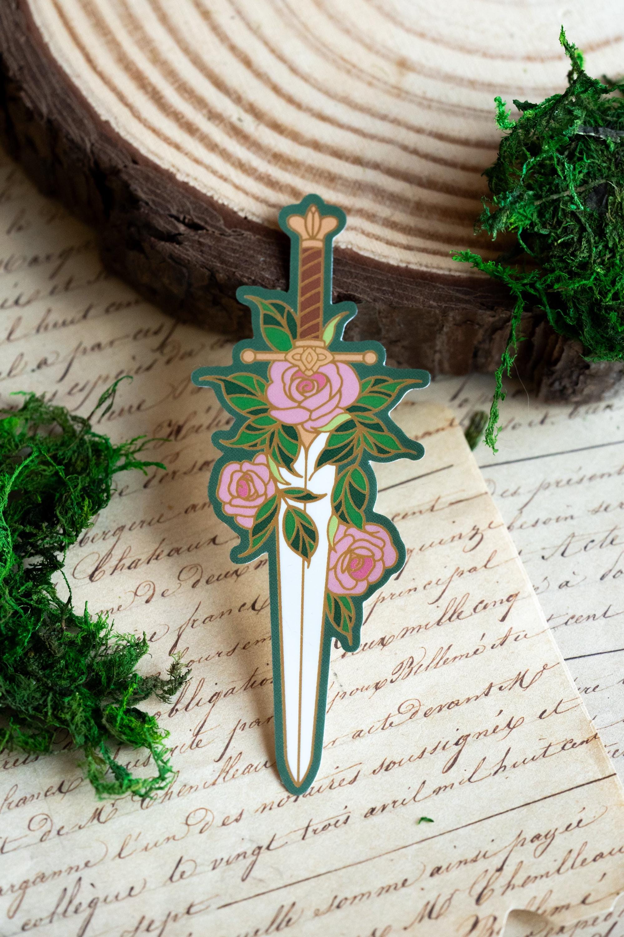 Rose Sword Vinyl Sticker - Etsy
