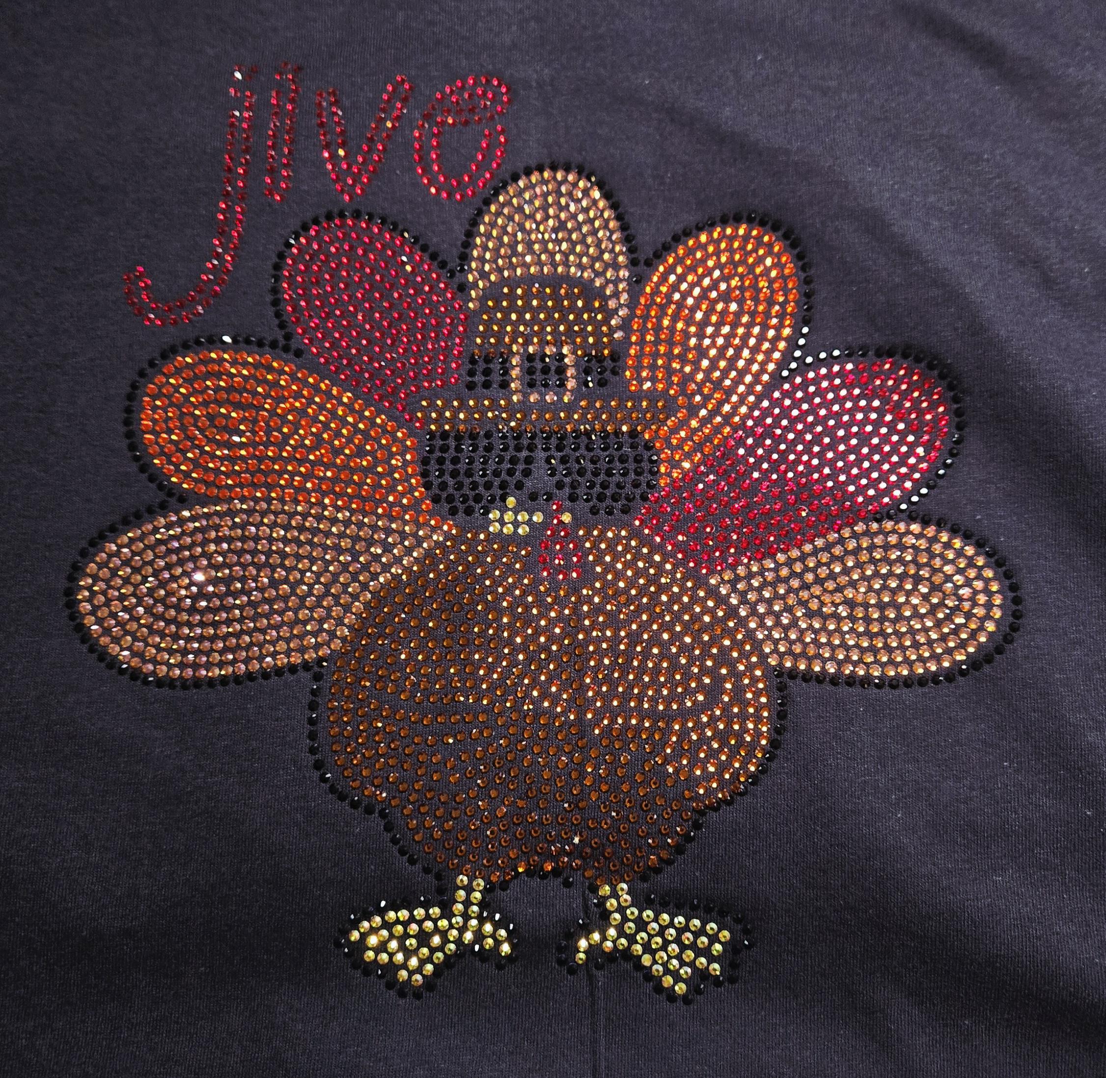 Jive Turkey Rhinestone Template | Christmas Lights SS10 Digital ...
