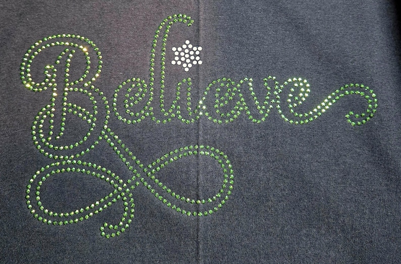 Believe Rhinestone Template for SS6 or SS10 Hotfix Template | Digital ...