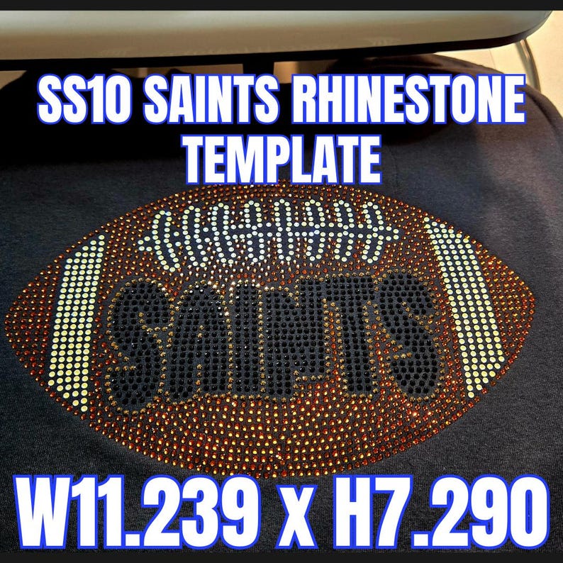 SS10 SAINTS BLING TEMPLATE! - Hotfix Rhinestone Template - Digital File ...
