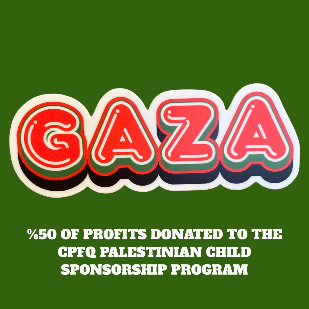 GAZA Sticker Free Palestine Ceasefire Now - Palestinian Solidarity ...