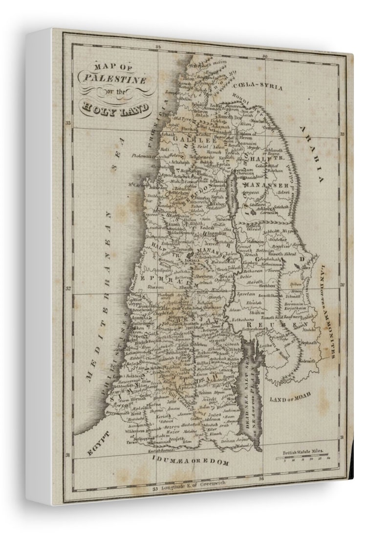 Antique Map of Palestine the Holy Land Digital Download ~let Gaza Live ...