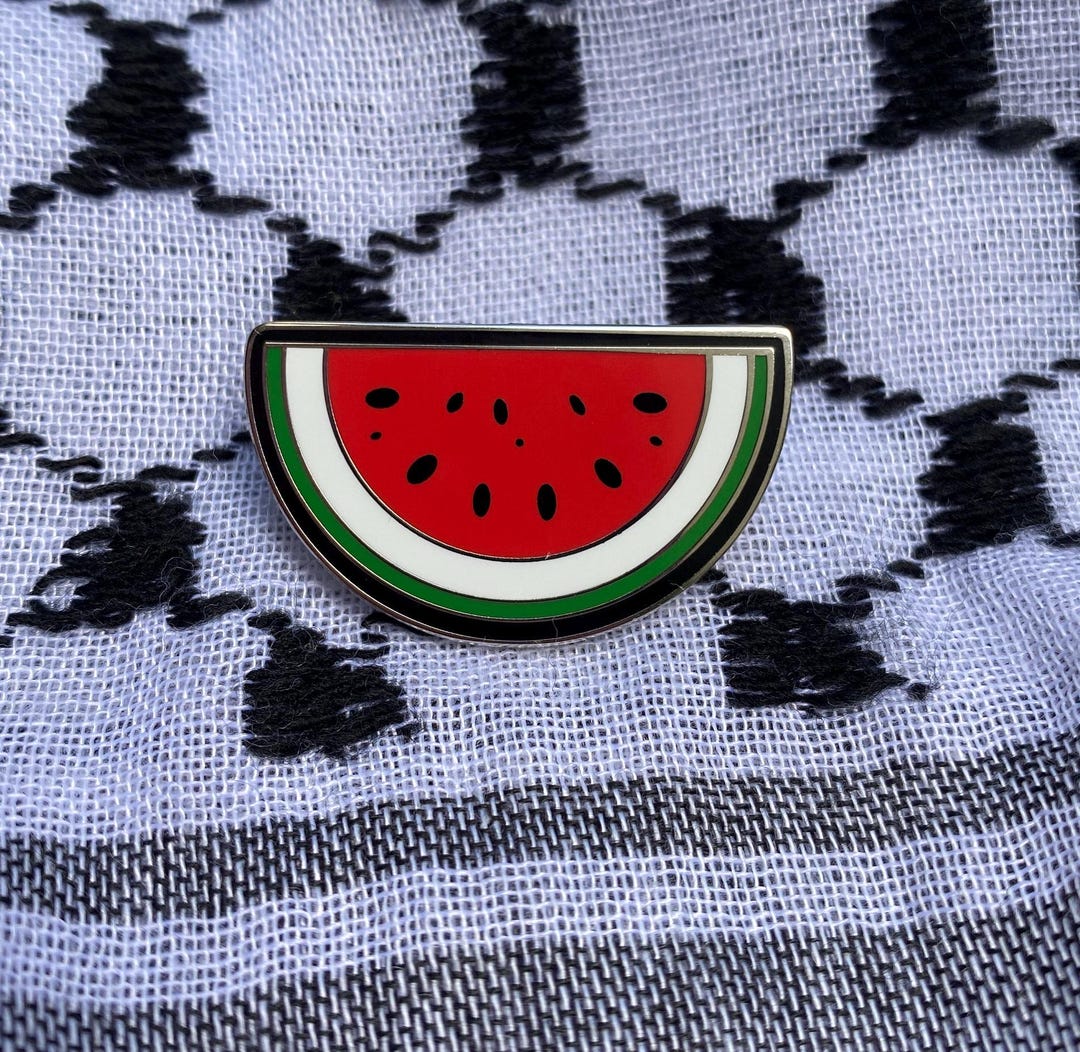 Enamel Watermelon Subtle Protest Pin Pro-palestine Resistance ...