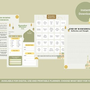 Digital Ramadan Planner Journal for Muslim, Printable Ramadan Planner ...
