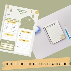 Digital Ramadan Planner Journal for Muslim, Printable Ramadan Planner ...