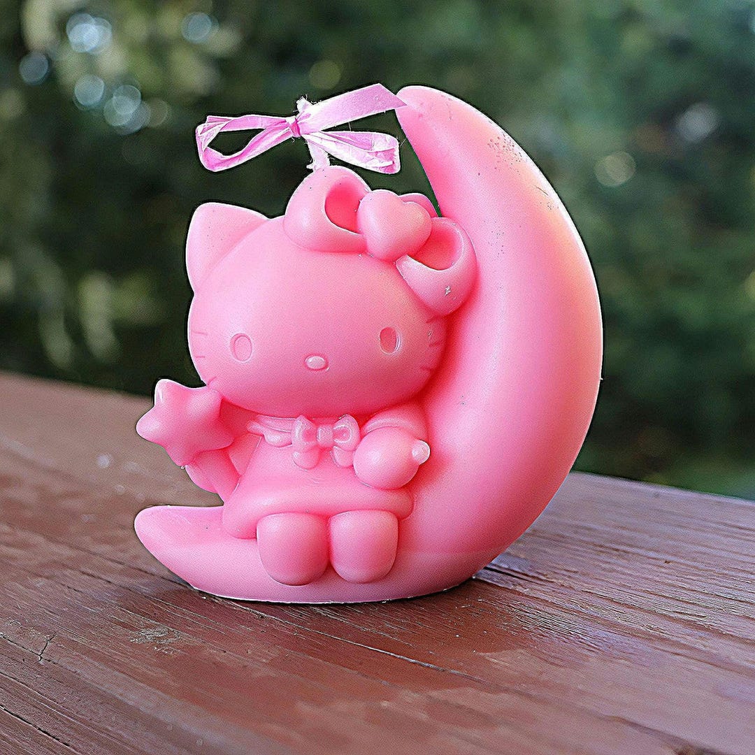 Hello Kitty Candle | Pillar Candle | Home Decor | Scented | Soy Blend ...