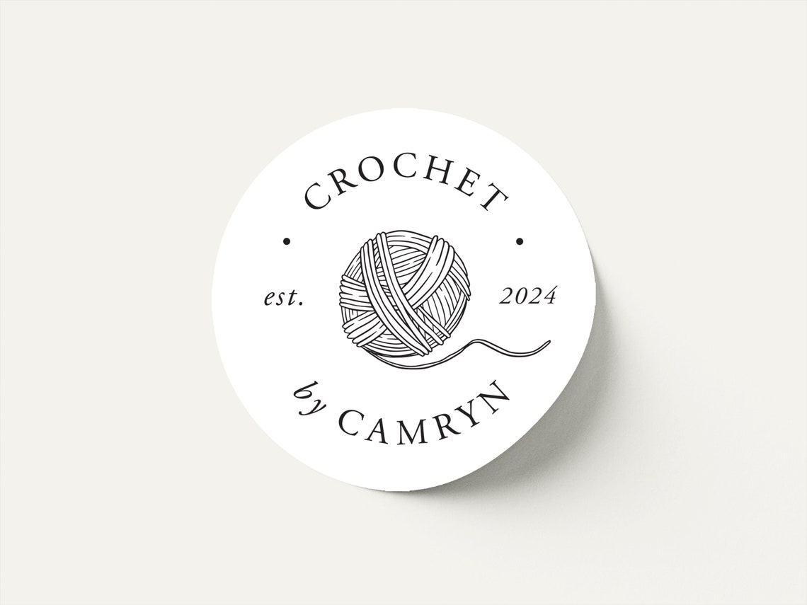 Crochet Labels, Printed Personalized Crochet Stickers Tags, Custom ...