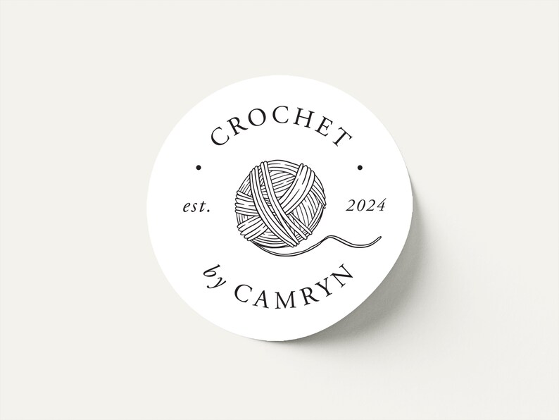 Crochet Labels, Printed Personalized Crochet Stickers Tags, Custom ...
