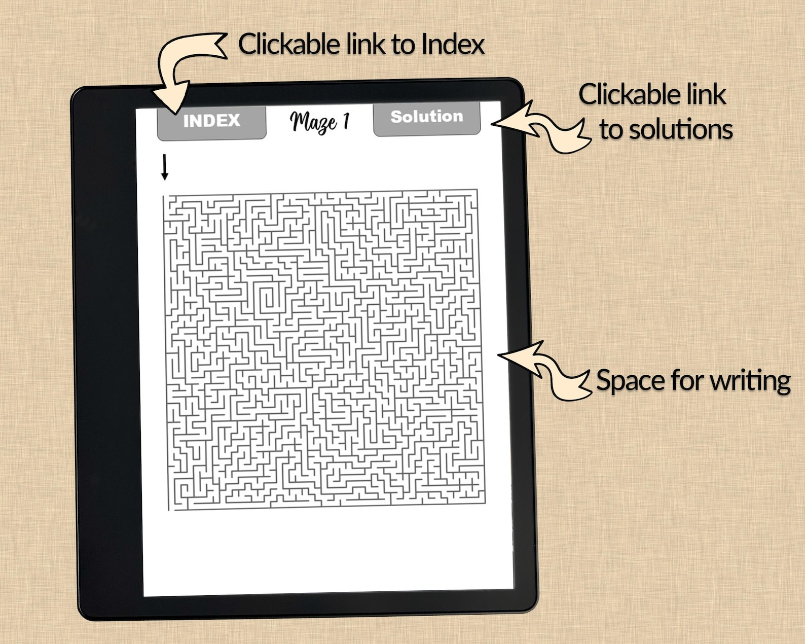 Kindle Scribe 100 Complex Mazes, 5 Types in Interactive PDF With ...