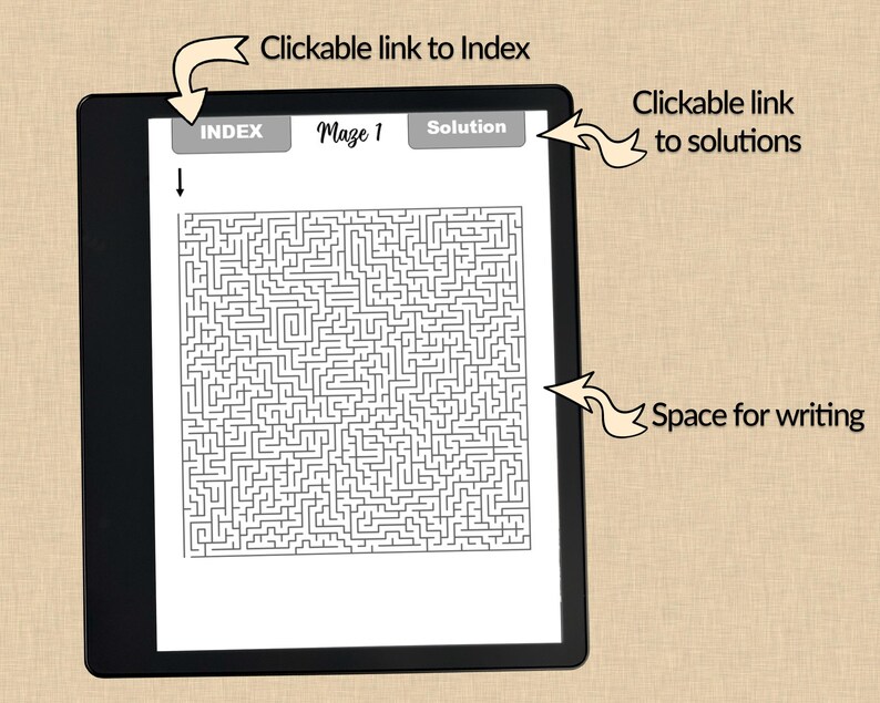 Kindle Scribe 100 Complex Mazes, 5 Types in Interactive PDF With ...