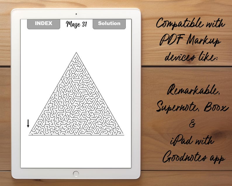 Kindle Scribe 100 Complex Mazes, 5 Types in Interactive PDF With ...