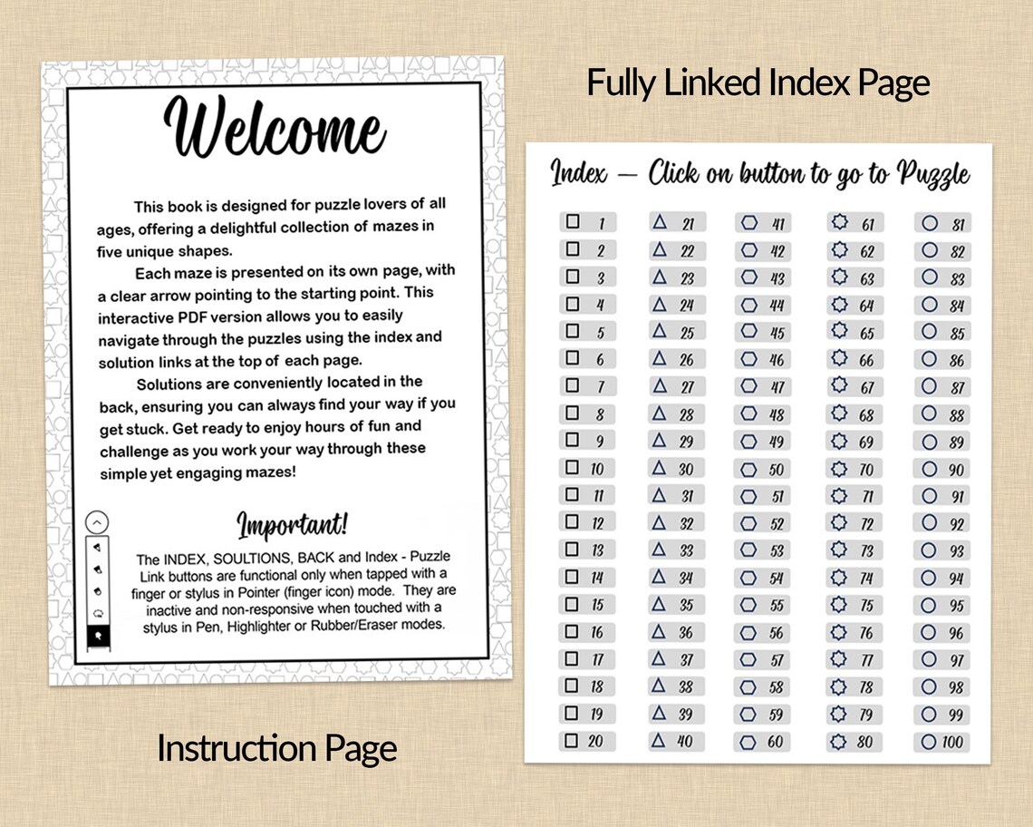 Kindle Scribe 100 Complex Mazes, 5 Types in Interactive PDF With ...